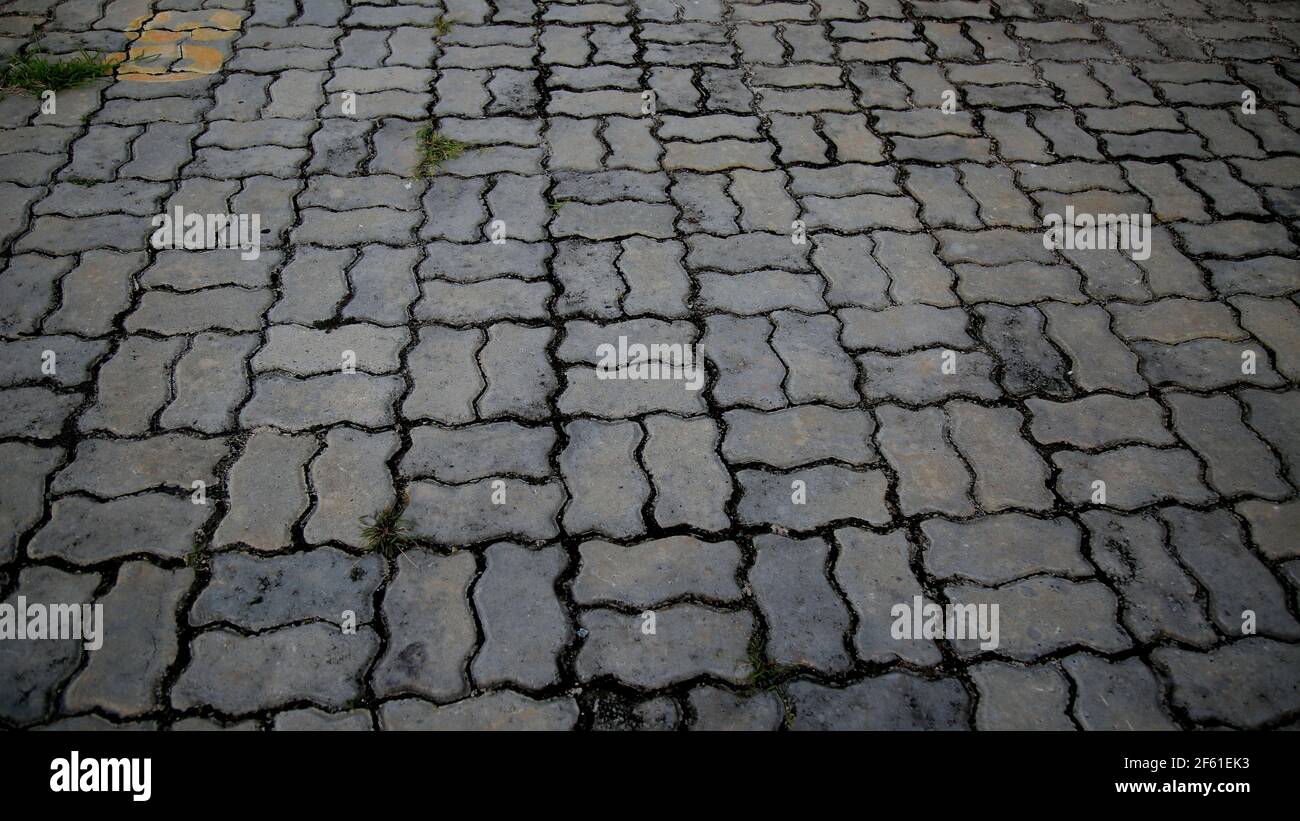 salvador, bahia / brazil - july 4, 2020: pavement made of concrete ...