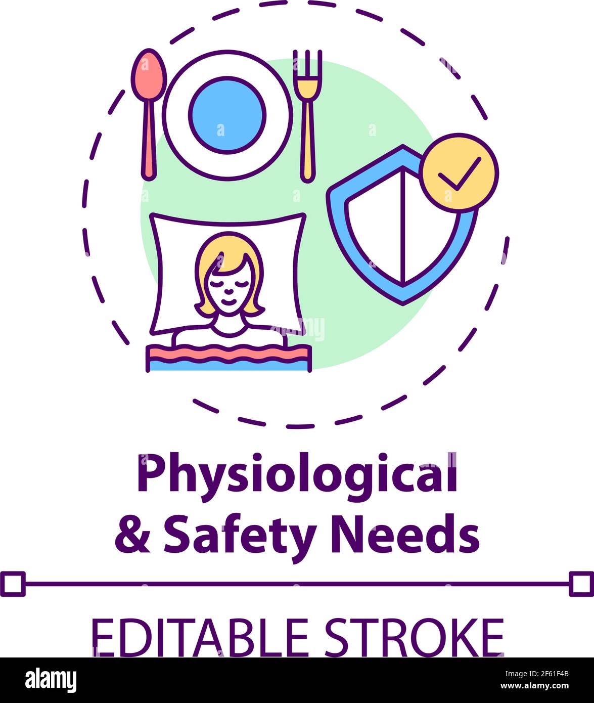 Physiological and safety needs concept icon Stock Vector Image & Art ...