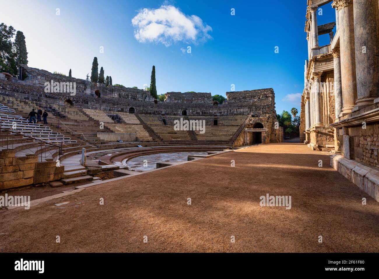 Roman Amphitheatre in Merida, Augusta Emerita in Extremadura, Spain ...