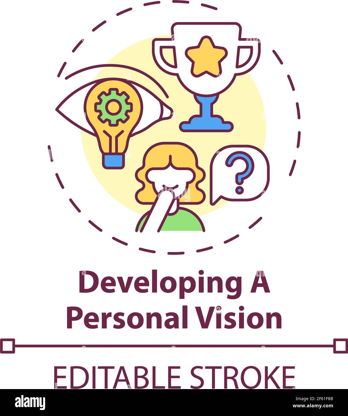 Developing a personal vision concept icon Stock Vector Image & Art - Alamy