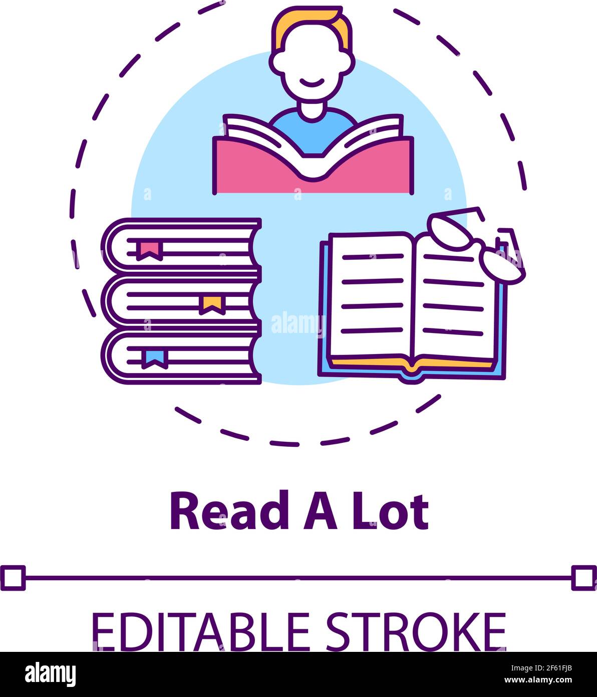 Read a lot concept icon Stock Vector Image & Art - Alamy