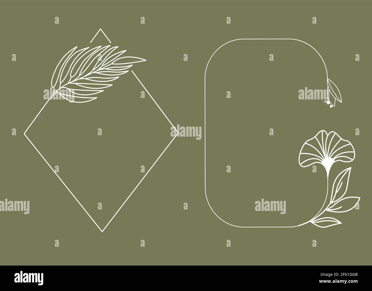 vector logo elements, geometric floral frames,eps Stock Vector Image ...