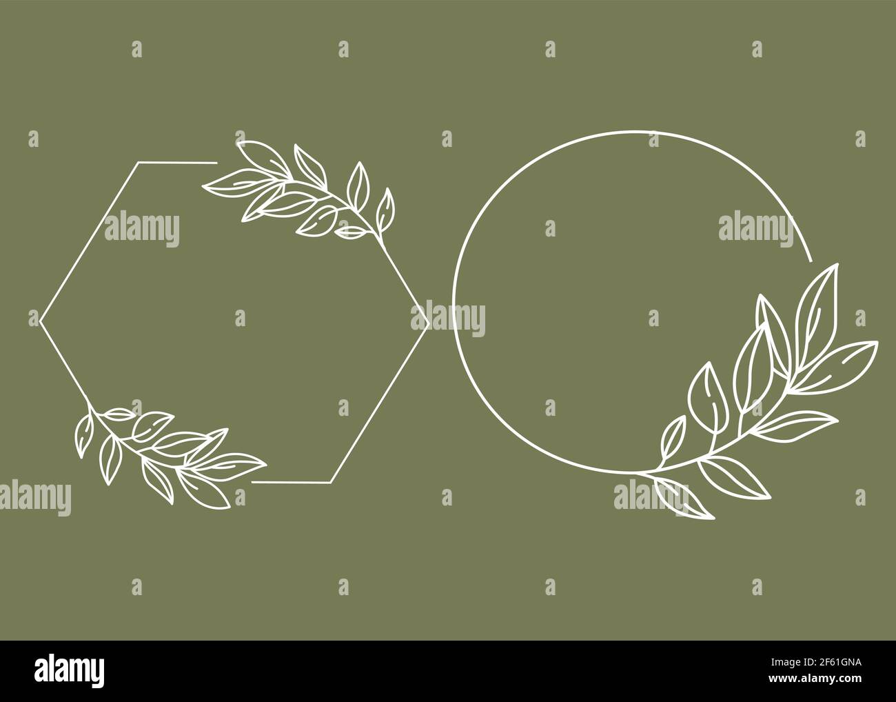 vector logo elements, geometric floral frames,eps Stock Vector Image ...