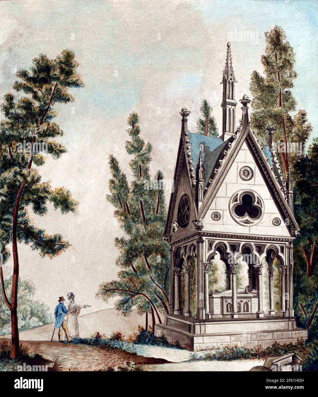 Tomb of Abelard and Heloise Stock Photo - Alamy