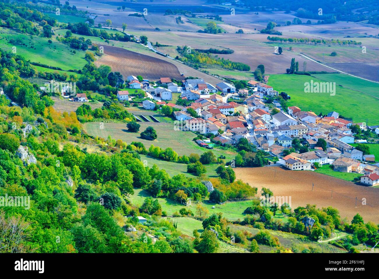 Village in a rural place Stock Photo - Alamy