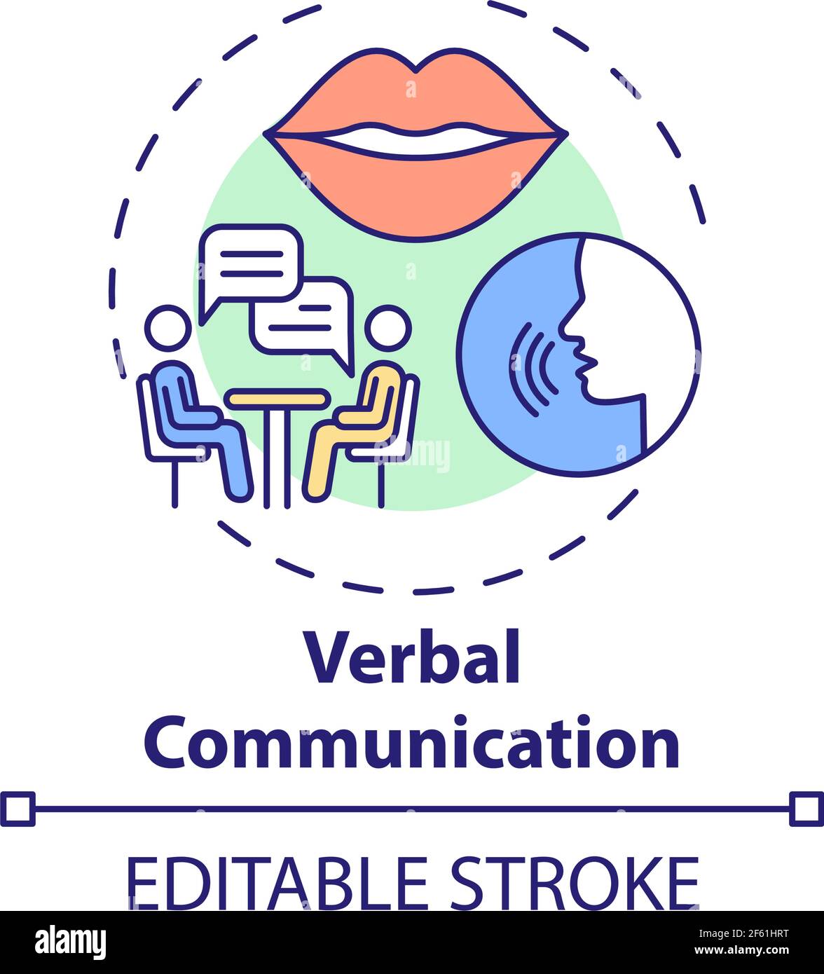 Verbal communication concept icon Stock Vector Image & Art - Alamy