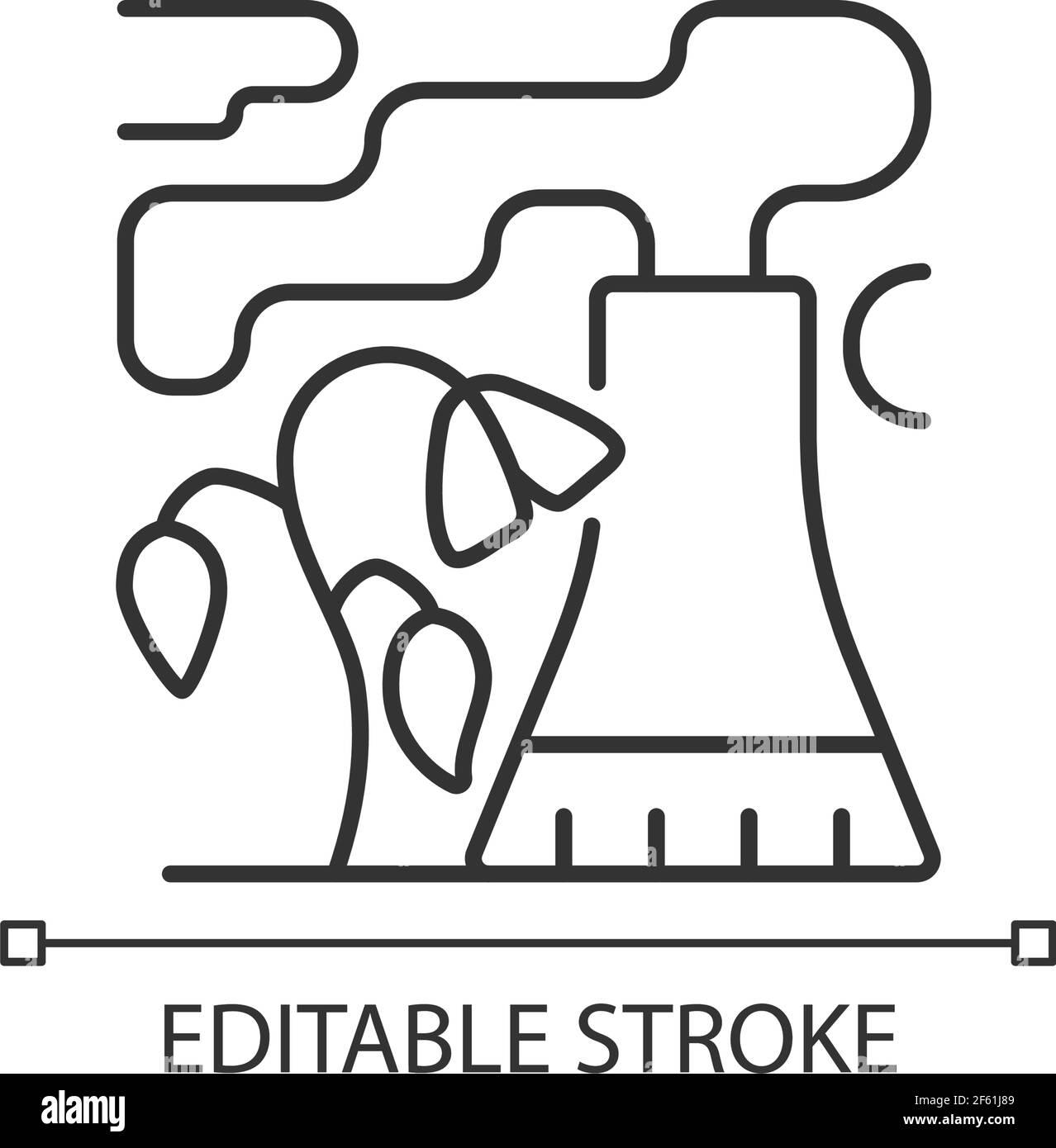 Wilting plants linear icon Stock Vector Image & Art - Alamy