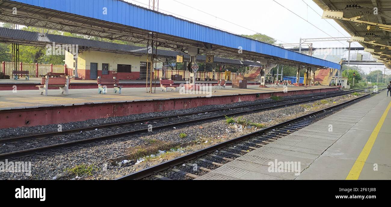 Suburban local train on the fort railway station. City metro vendors ...