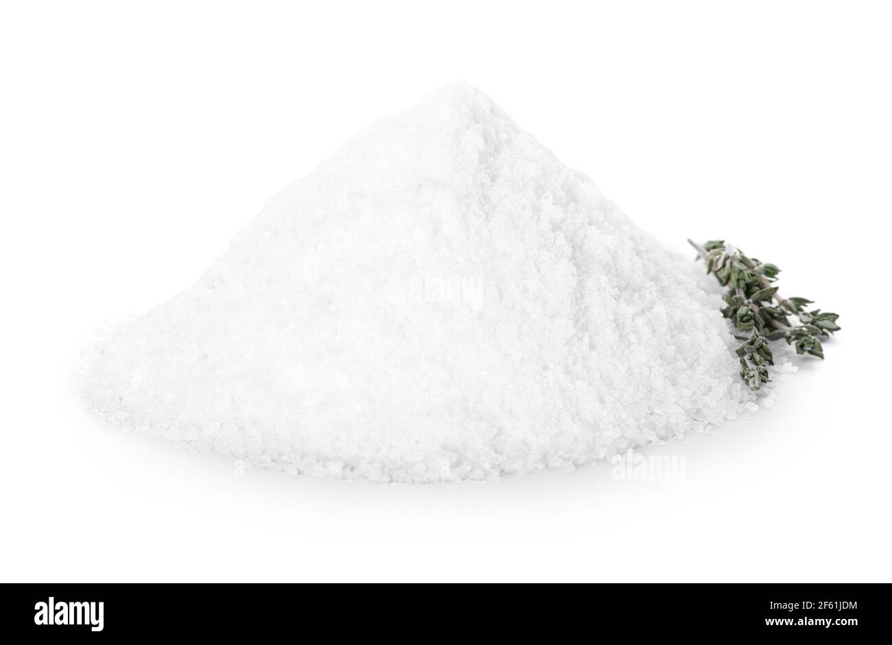 Heap of salt on white background Stock Photo - Alamy