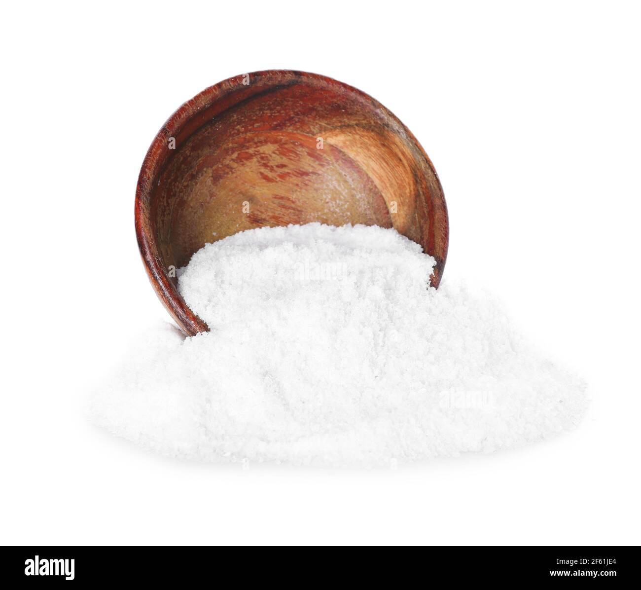 Bowl with salt on white background Stock Photo - Alamy