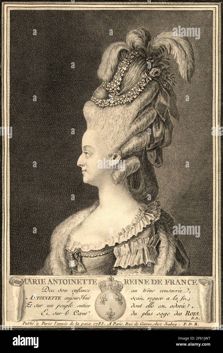 Marie Antoinette, Queen of France, 1783 Stock Photo - Alamy