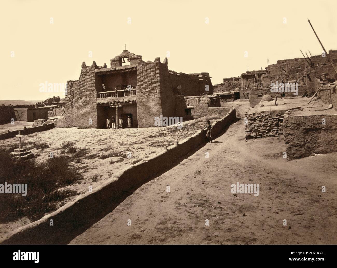 Mission Church, Zuni Pueblo, 1873 Stock Photo - Alamy