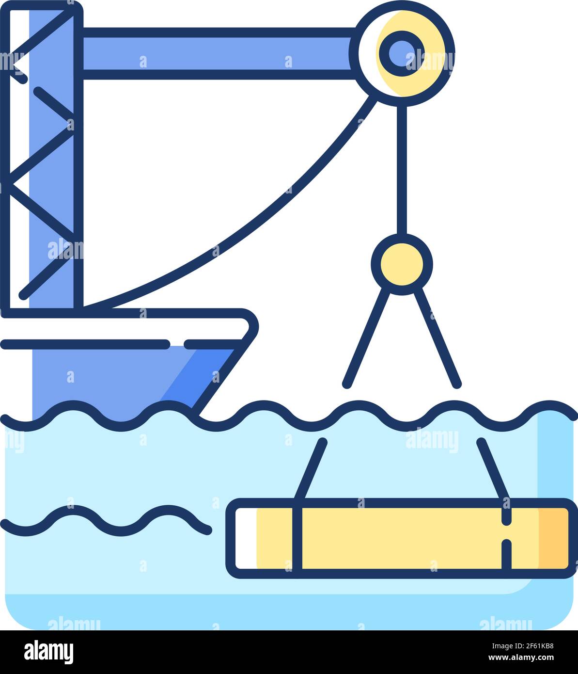 Offshore construction vessel Stock Vector Images - Alamy