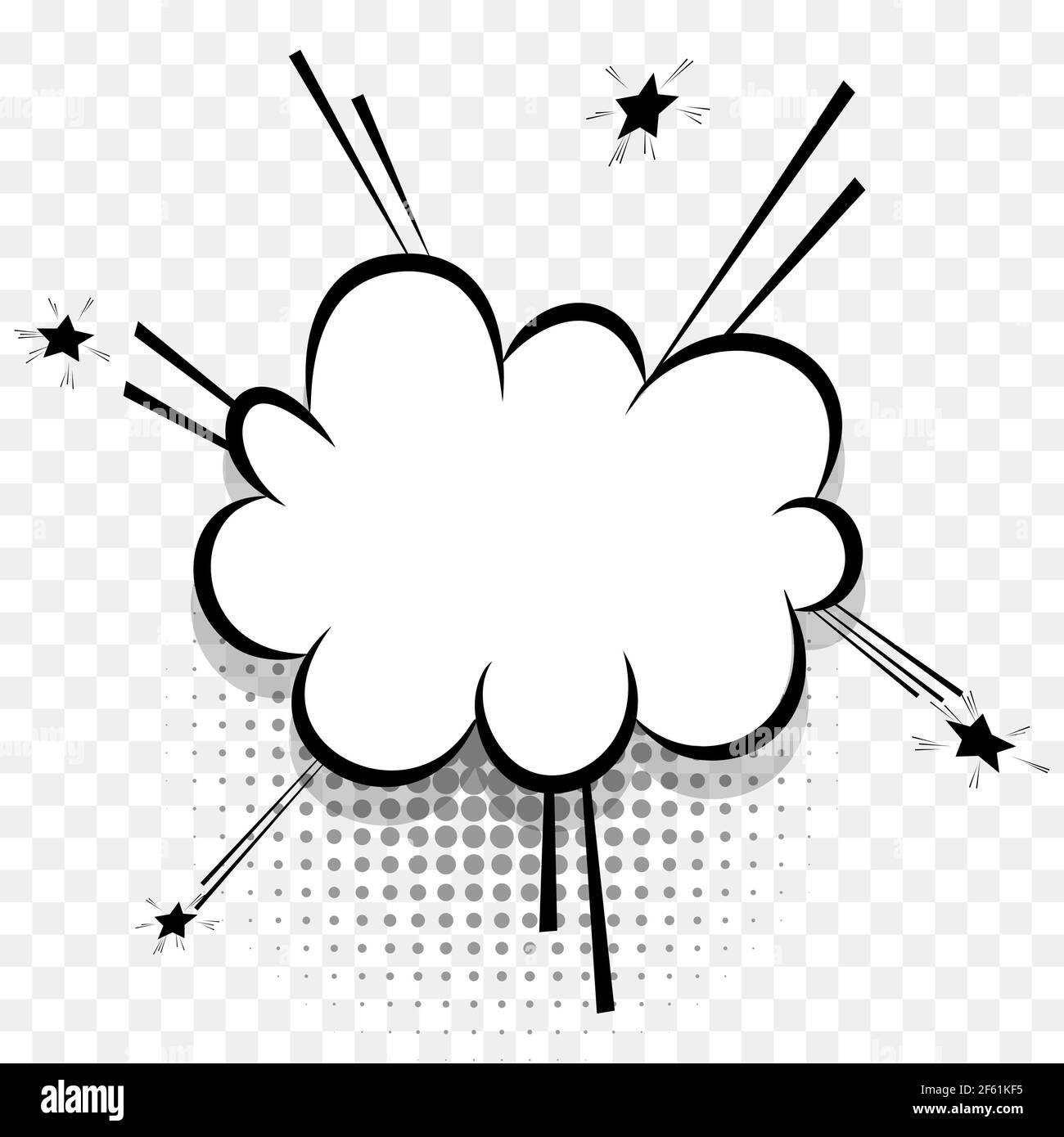 Comics speech bubble for text pop art design. White empty dialog cloud ...
