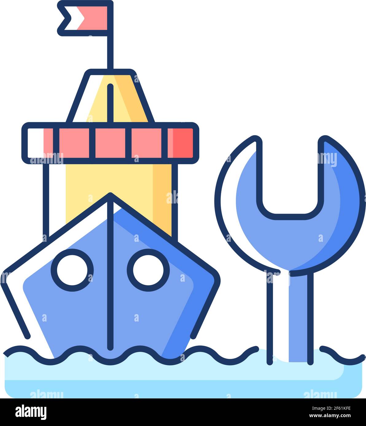 Ship Maintenance And Repair Rgb Color Icon Stock Vector Image And Art Alamy