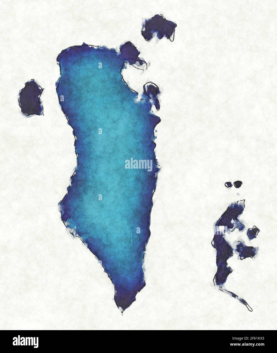 Bahrain map hi-res stock photography and images - Alamy