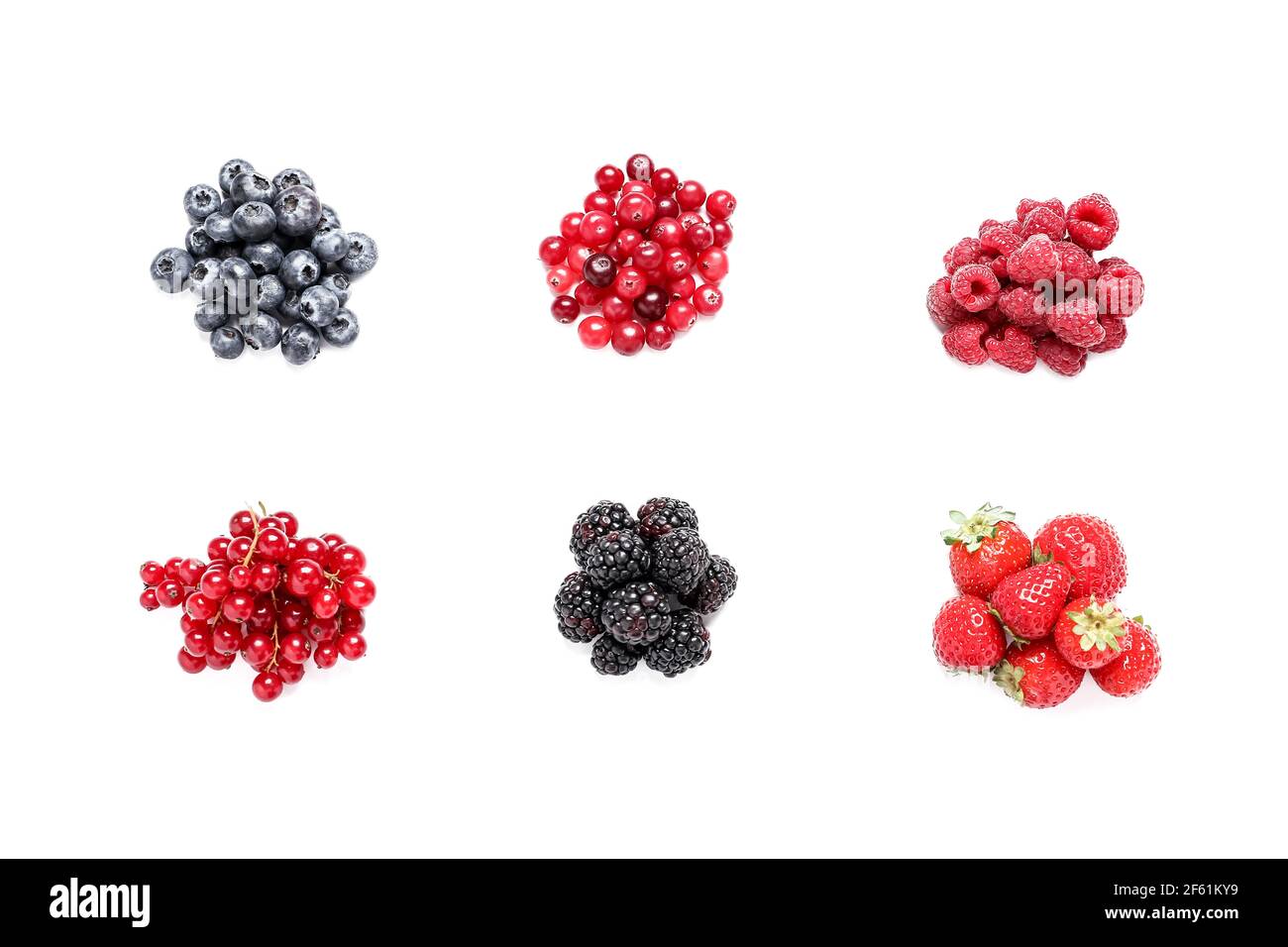 Different fresh berries on white background Stock Photo - Alamy