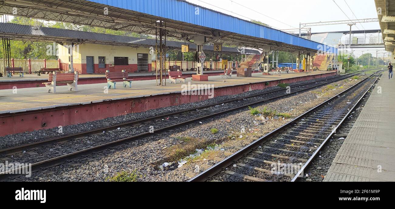 Suburban local train on the fort railway station. City metro vendors ...