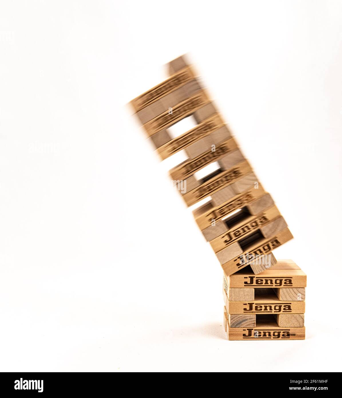 Jenga Blocks Falling