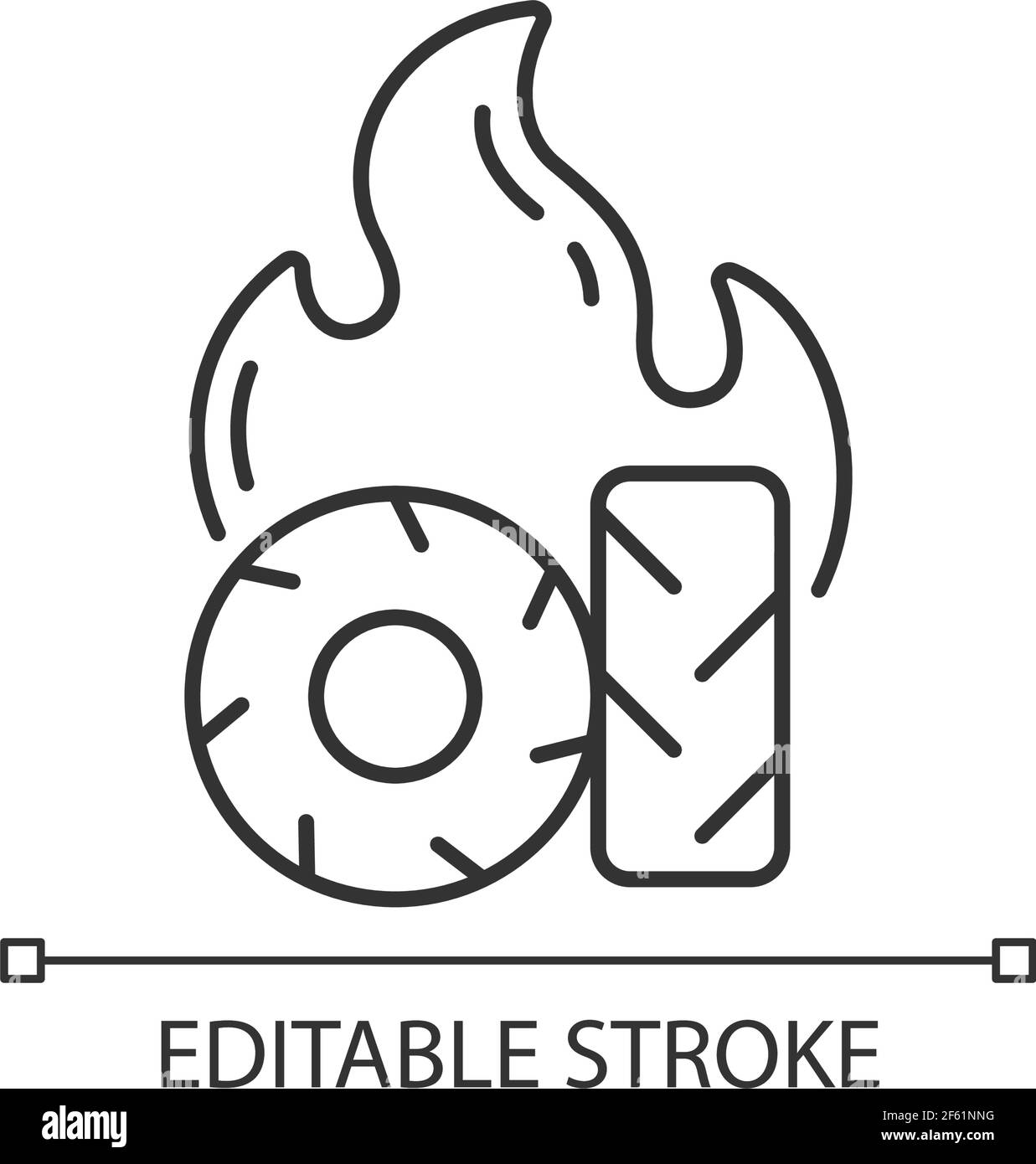 Burning tires icon Stock Vector Images - Alamy