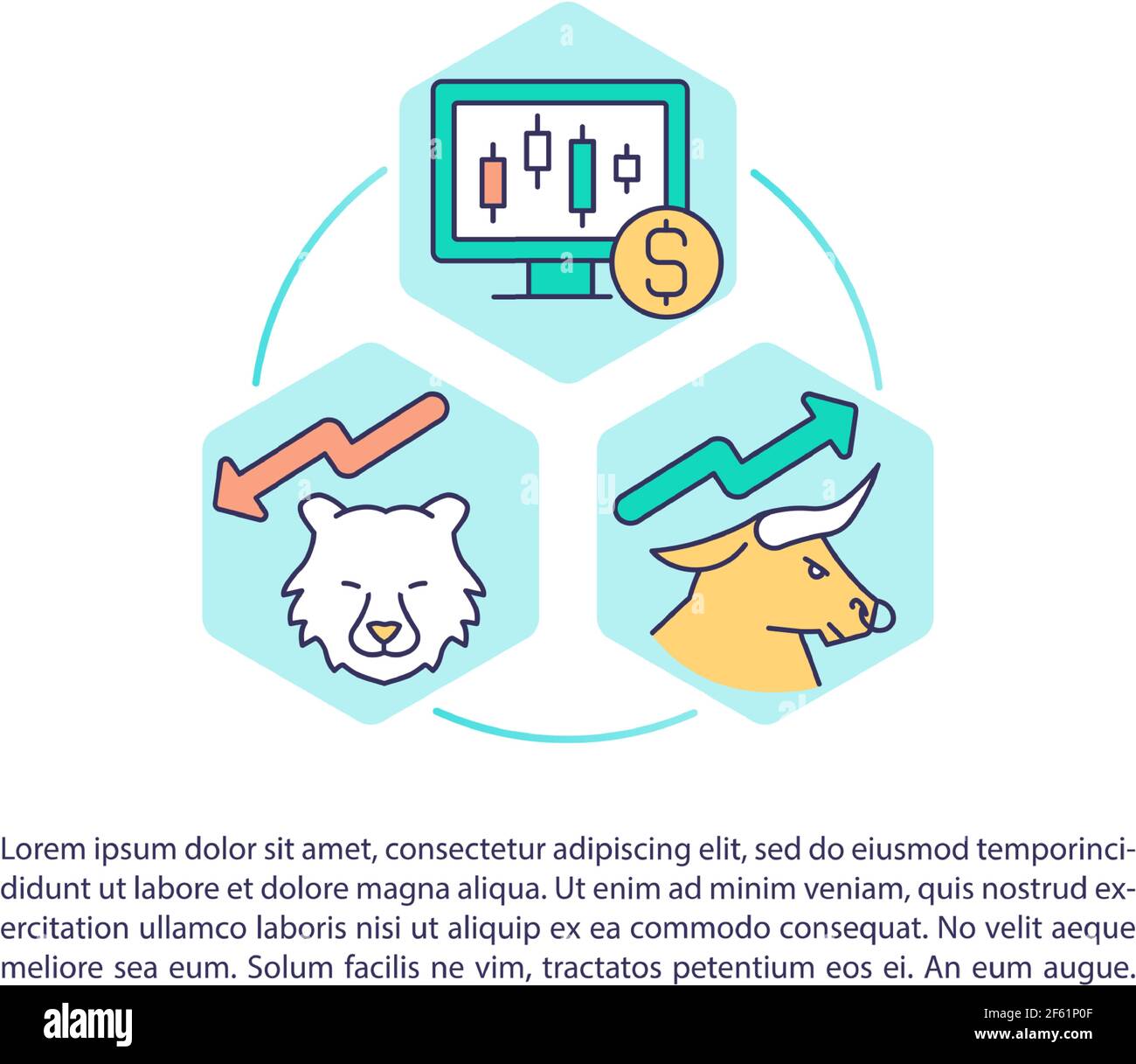 Stock trading concept line icons with text Stock Vector Image & Art - Alamy