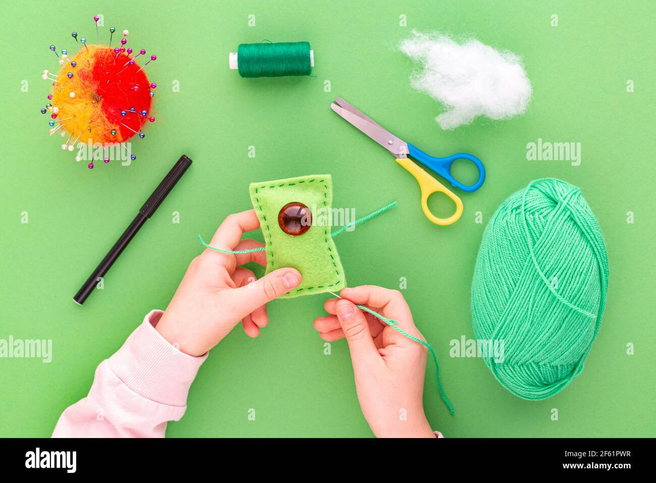 Instruction step by step, step nine. The process of sewing a toy from ...