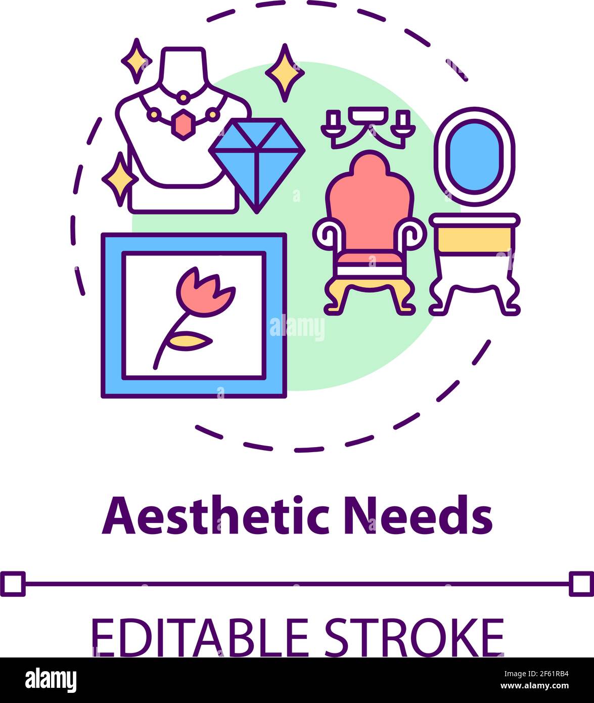 Aesthetic needs concept icon Stock Vector Image & Art - Alamy
