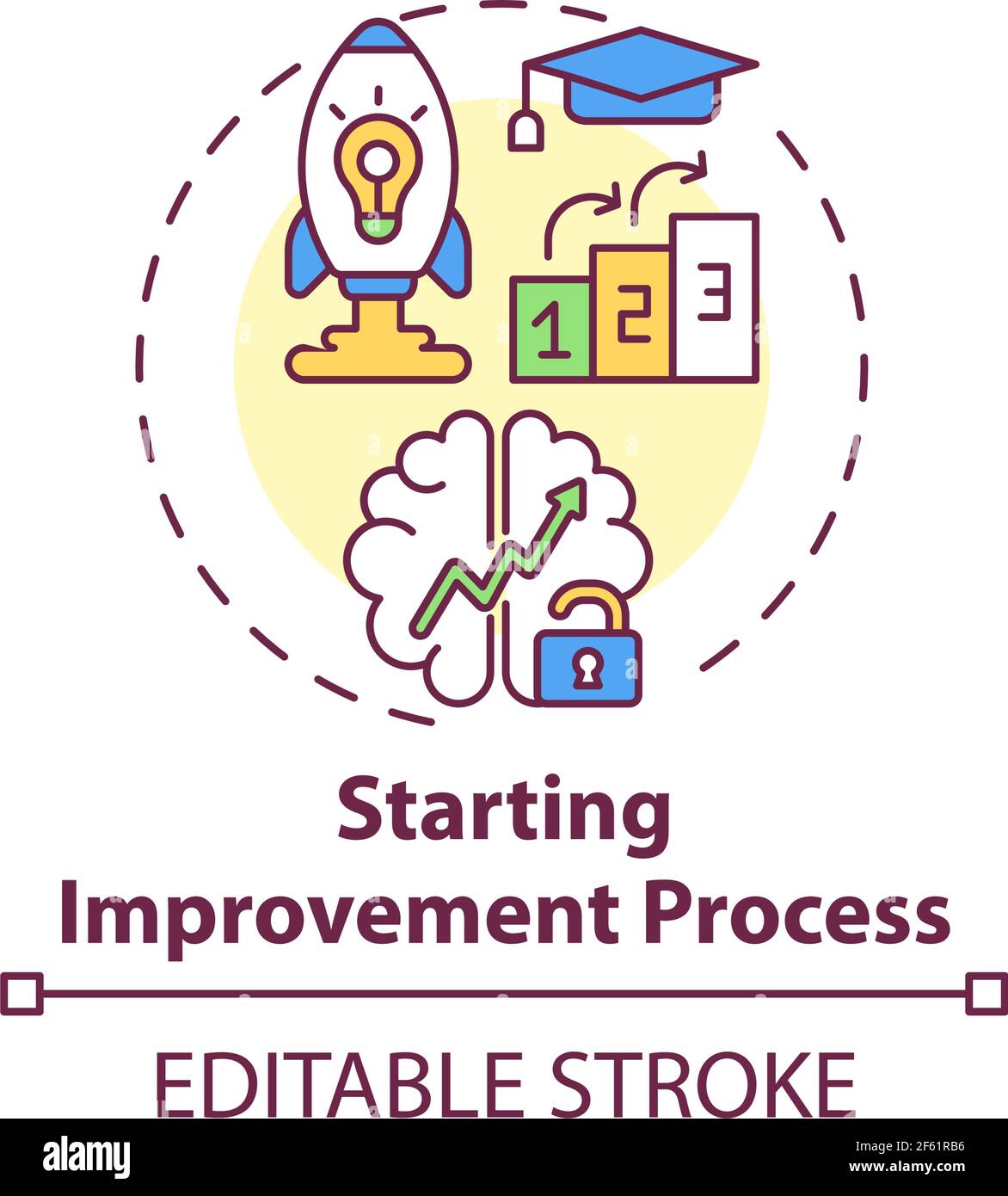 Starting improvement process concept icon Stock Vector Image & Art - Alamy