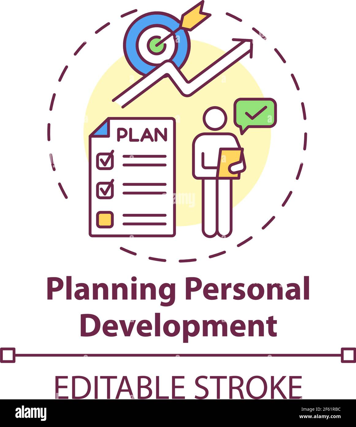 Planning personal development concept icon Stock Vector Image & Art - Alamy