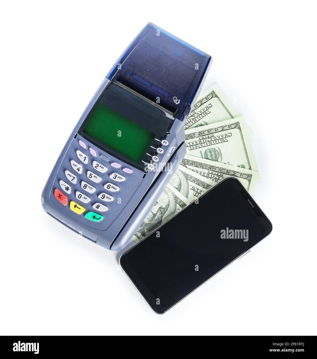 Contactless payment flat white Cut Out Stock Images & Pictures - Alamy