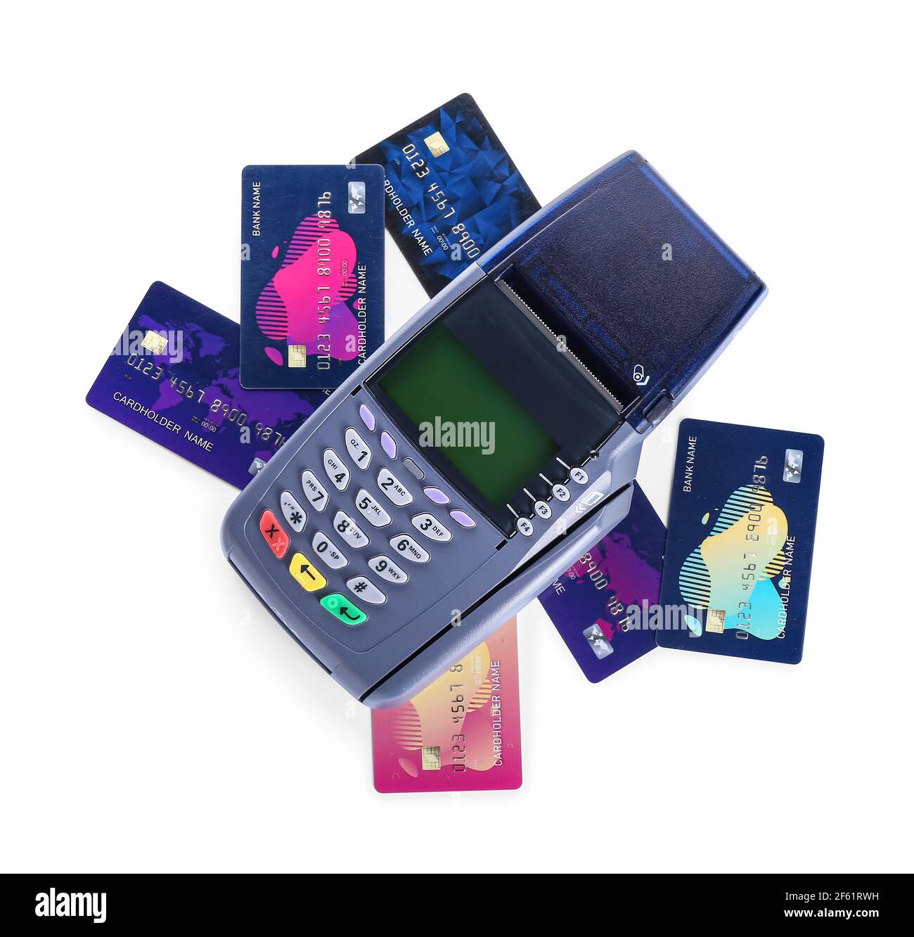 Contactless payment flat white Cut Out Stock Images & Pictures - Alamy