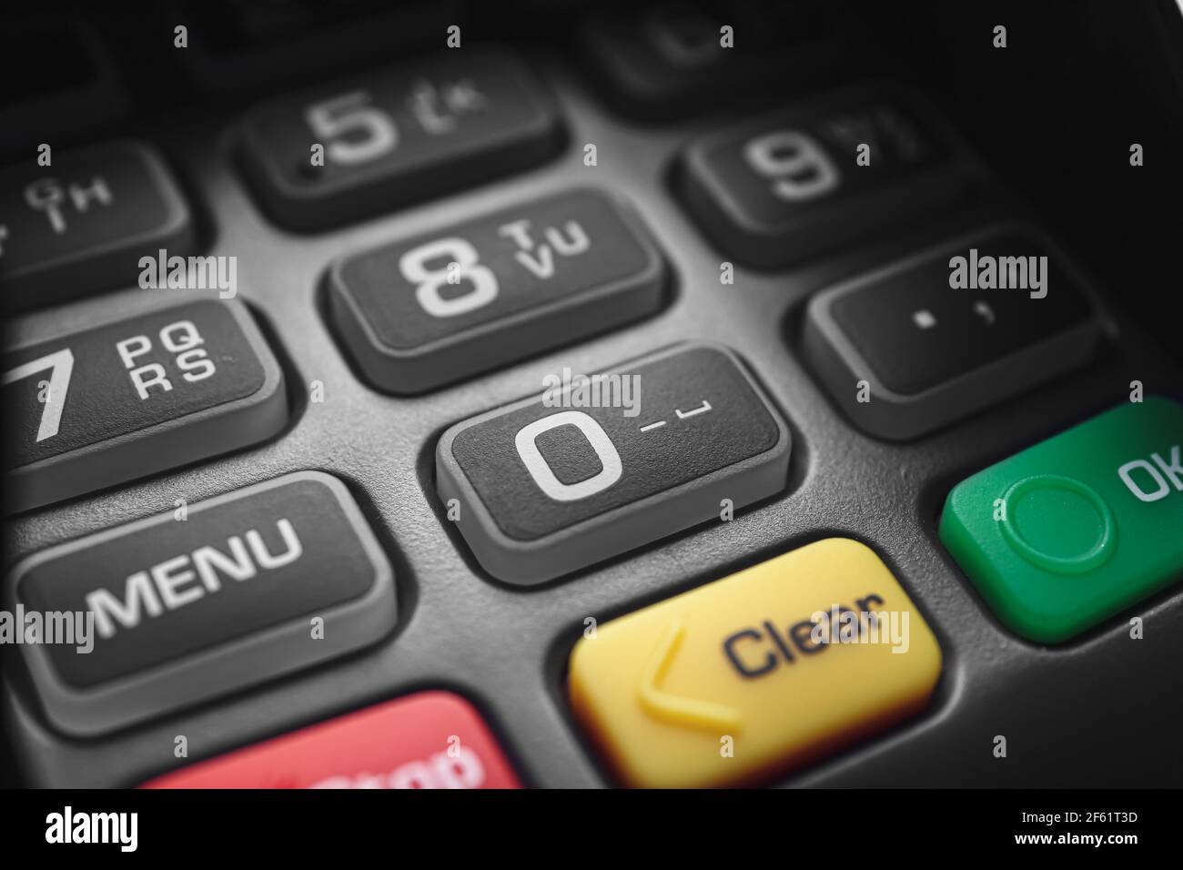 New modern payment terminal, closeup Stock Photo - Alamy