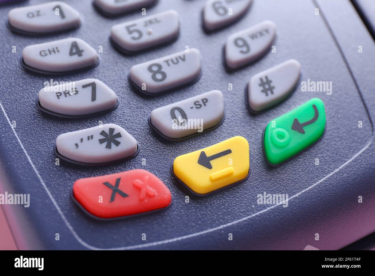 New modern payment terminal, closeup Stock Photo - Alamy
