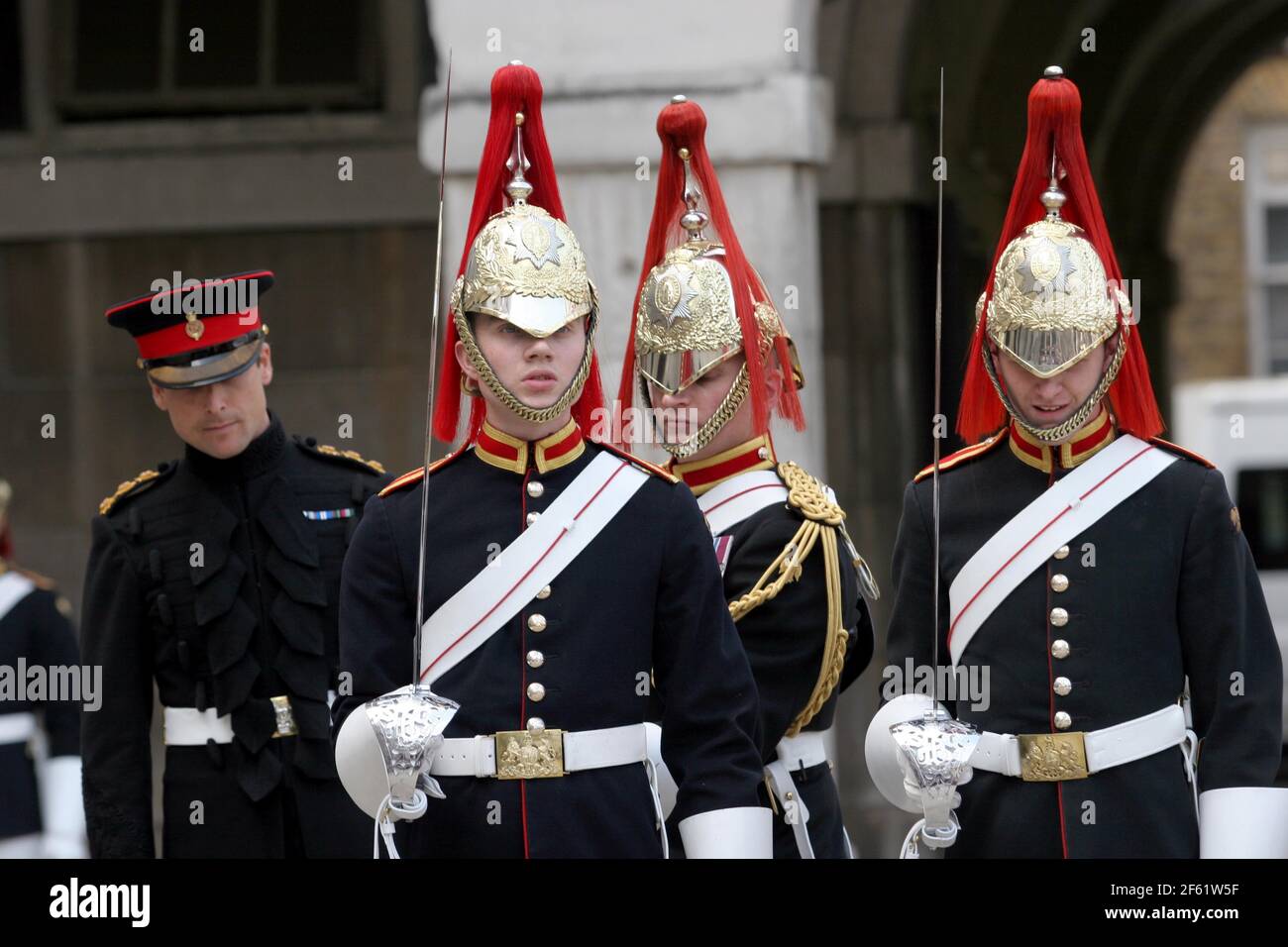 21 April 2011. London, England. Soldiers of the Queen's Guard, Blues ...