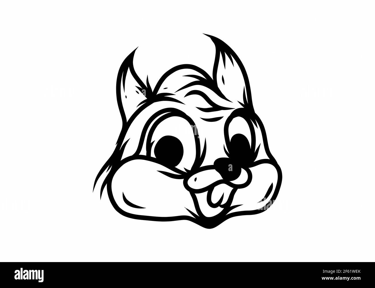 Line color rabbit cartoon Stock Vector Images - Alamy