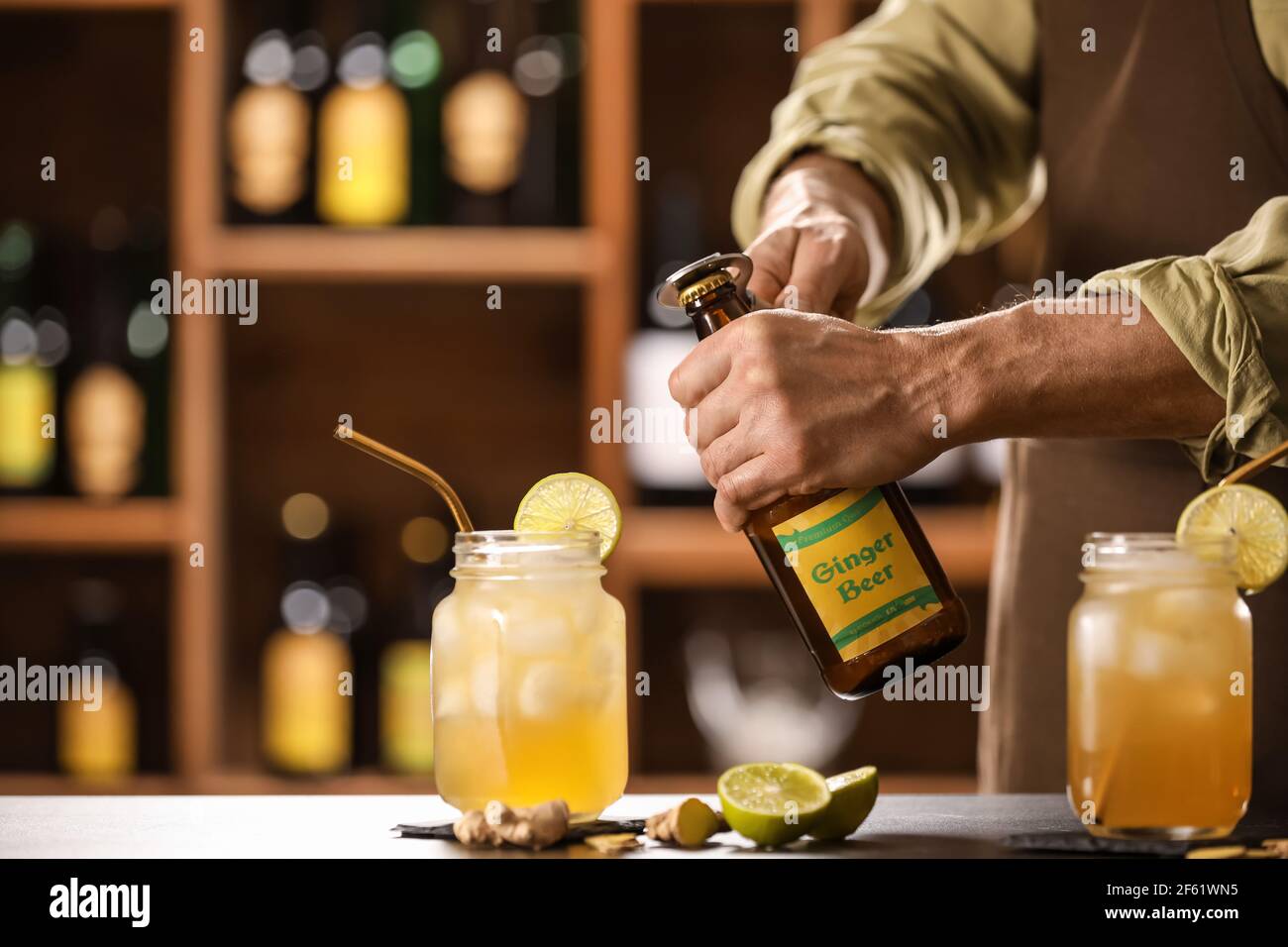 Man opening beer bottle hi-res stock photography and images - Alamy