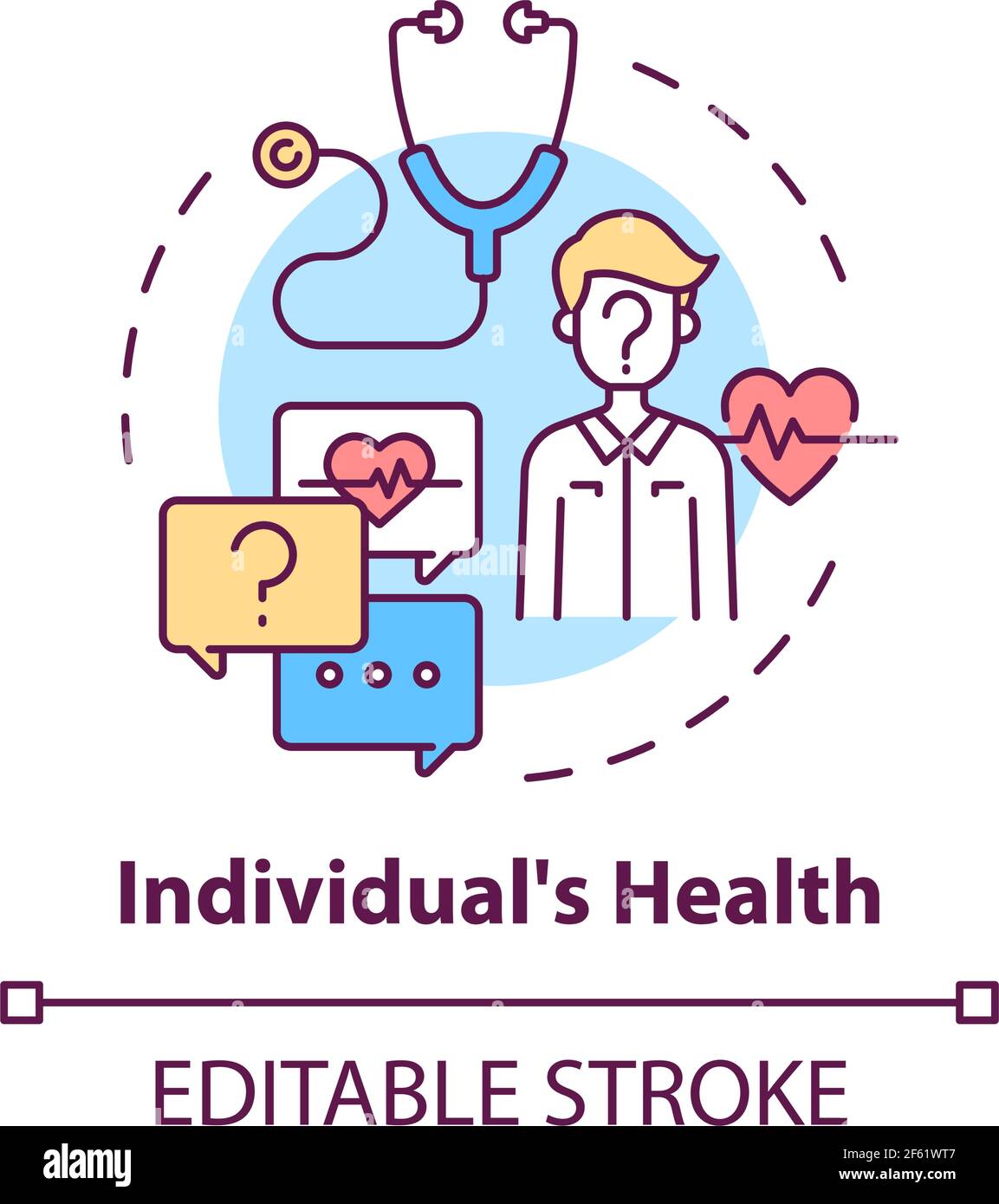 Individuals health concept icon Stock Vector Image & Art - Alamy