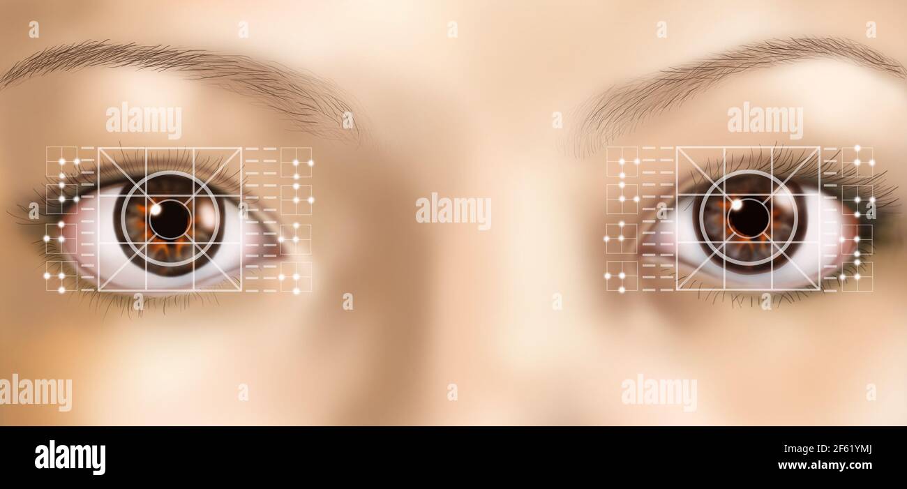Biometric eye scan Stock Photo - Alamy