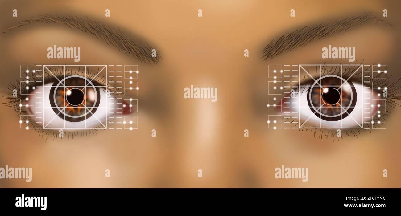 Biometric eye scan Stock Photo - Alamy
