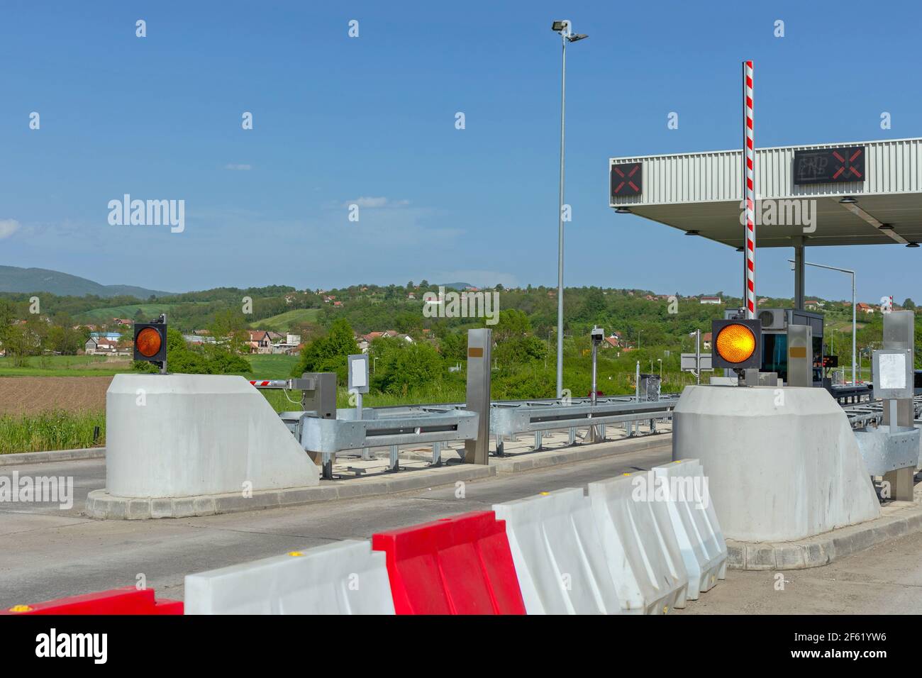 Open Ramp at Toll Booth European Highway Stock Photo - Alamy