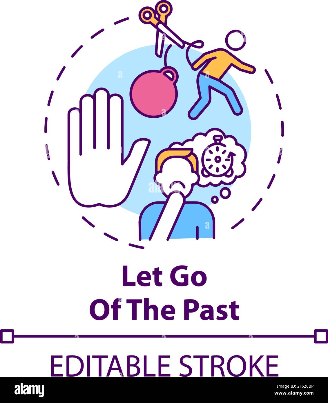 Past trauma Stock Vector Images - Alamy