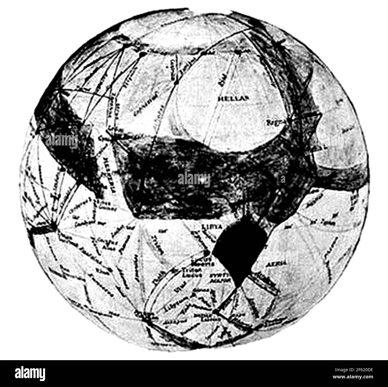 Map of mars canals hi-res stock photography and images - Alamy