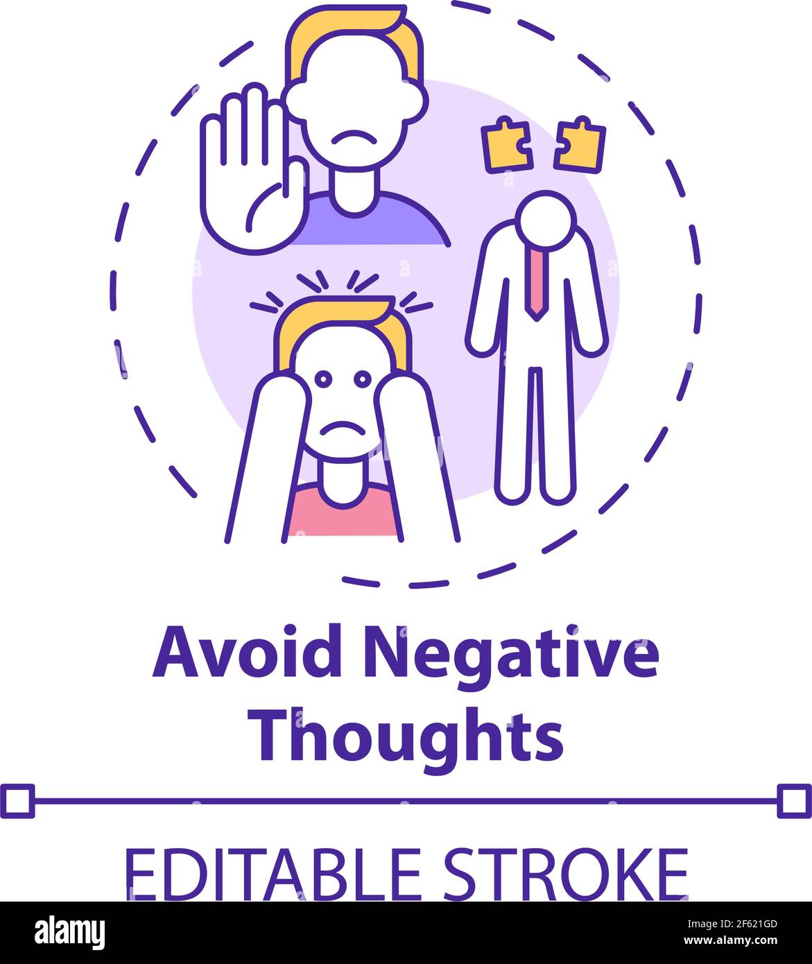 Negative thought Stock Vector Images - Alamy