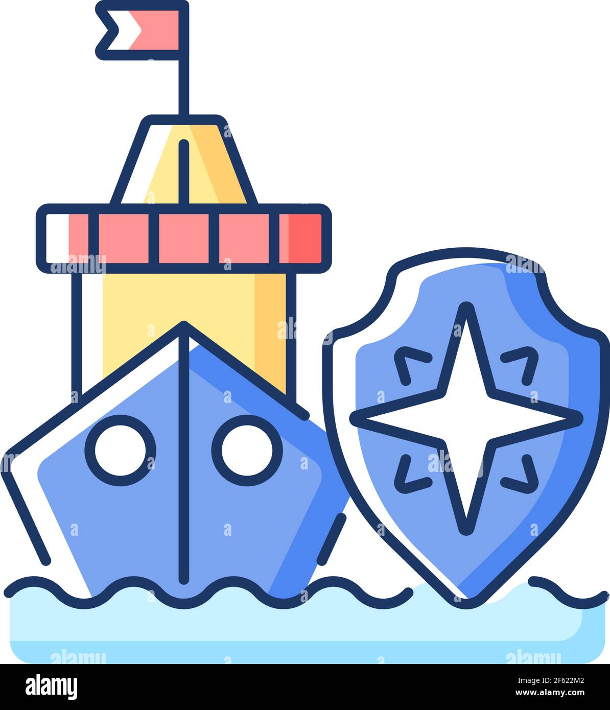 Maritime security RGB color icon Stock Vector Image & Art - Alamy