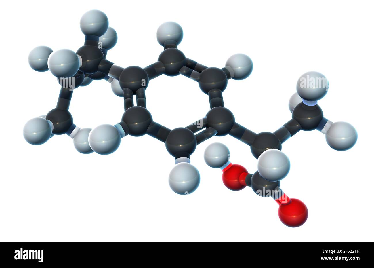 Ibuprofen, Molecular Model Stock Photo - Alamy
