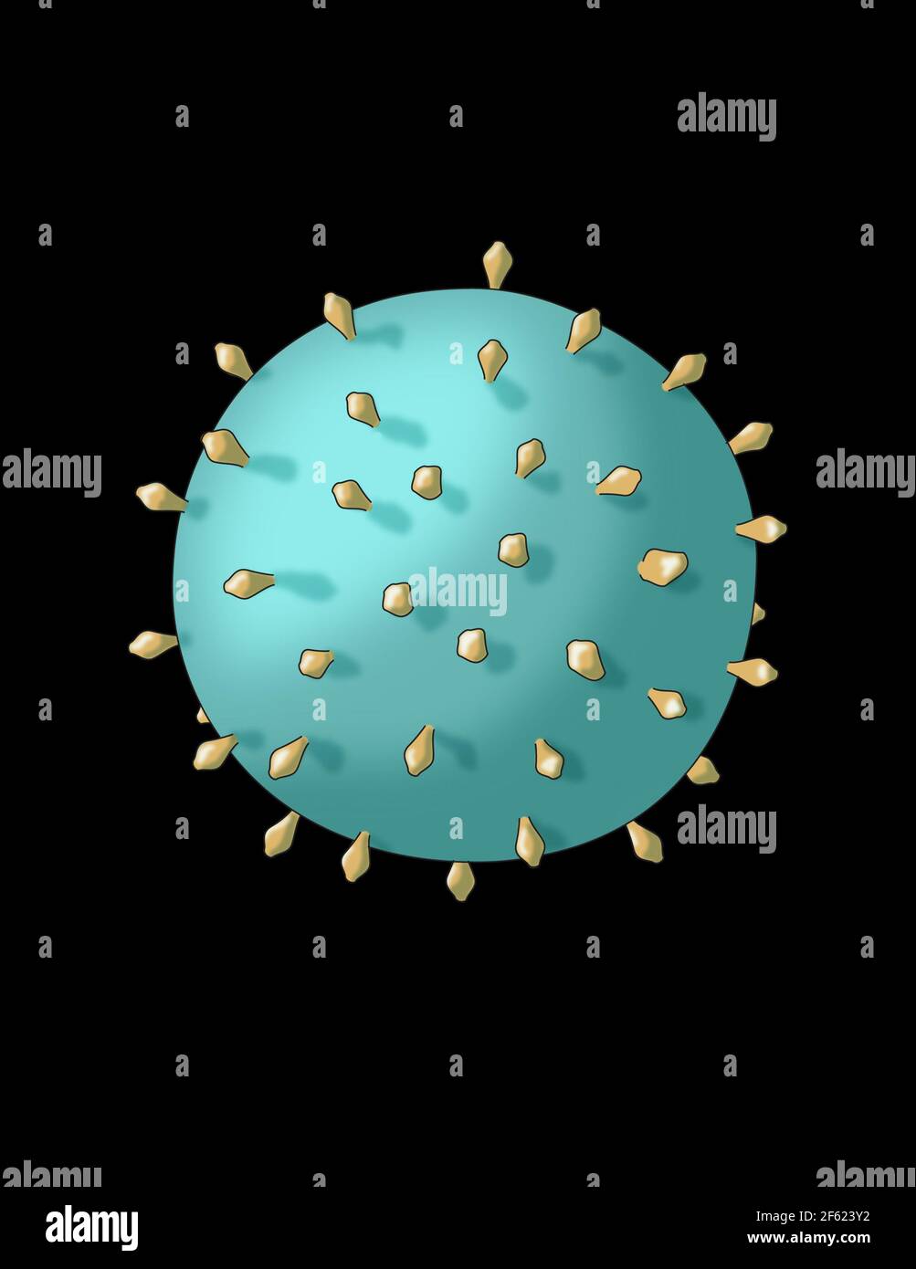 Virus Shape, Complex, Illustration Stock Photo - Alamy