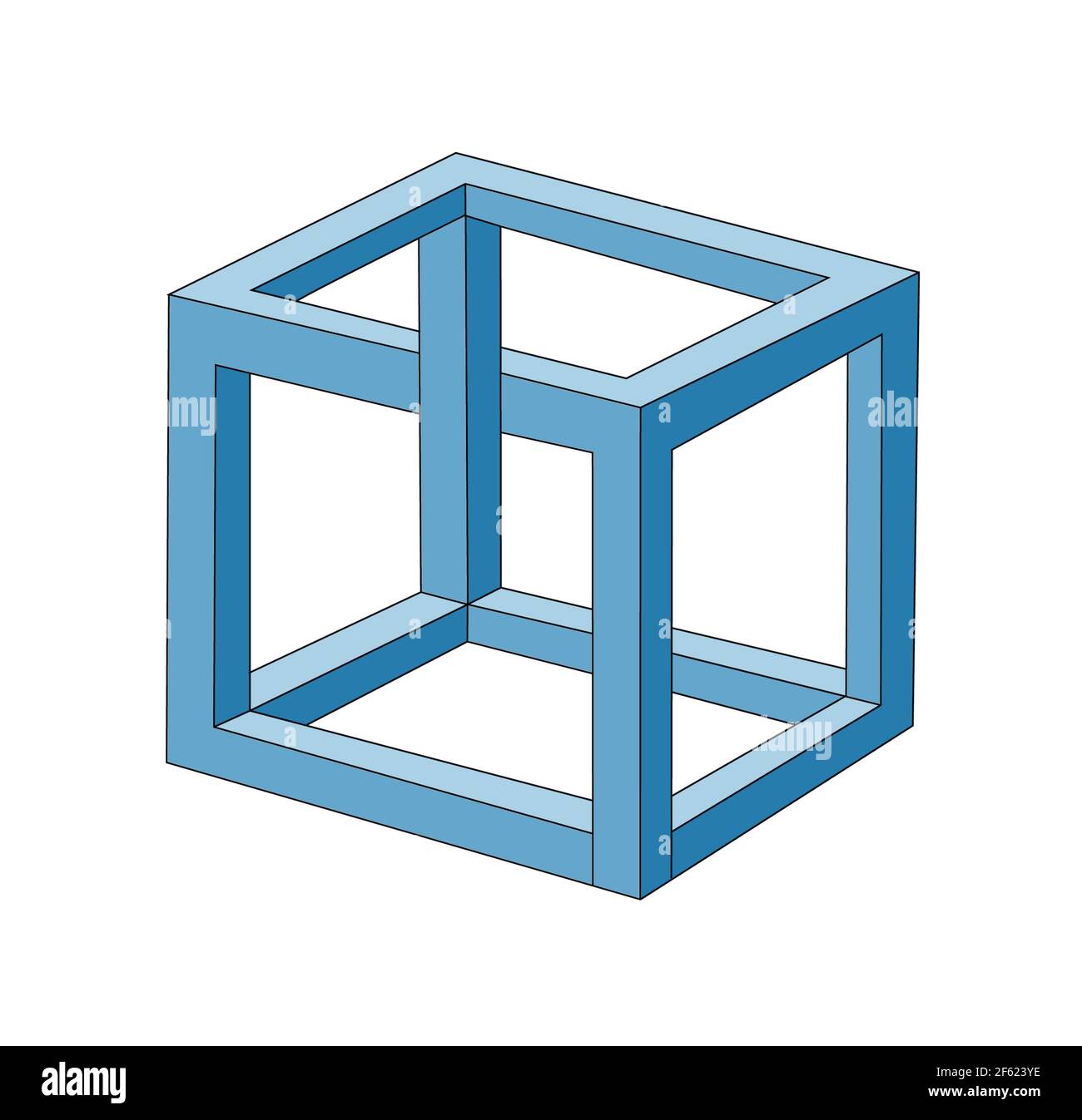 Cube illusion Cut Out Stock Images & Pictures - Alamy