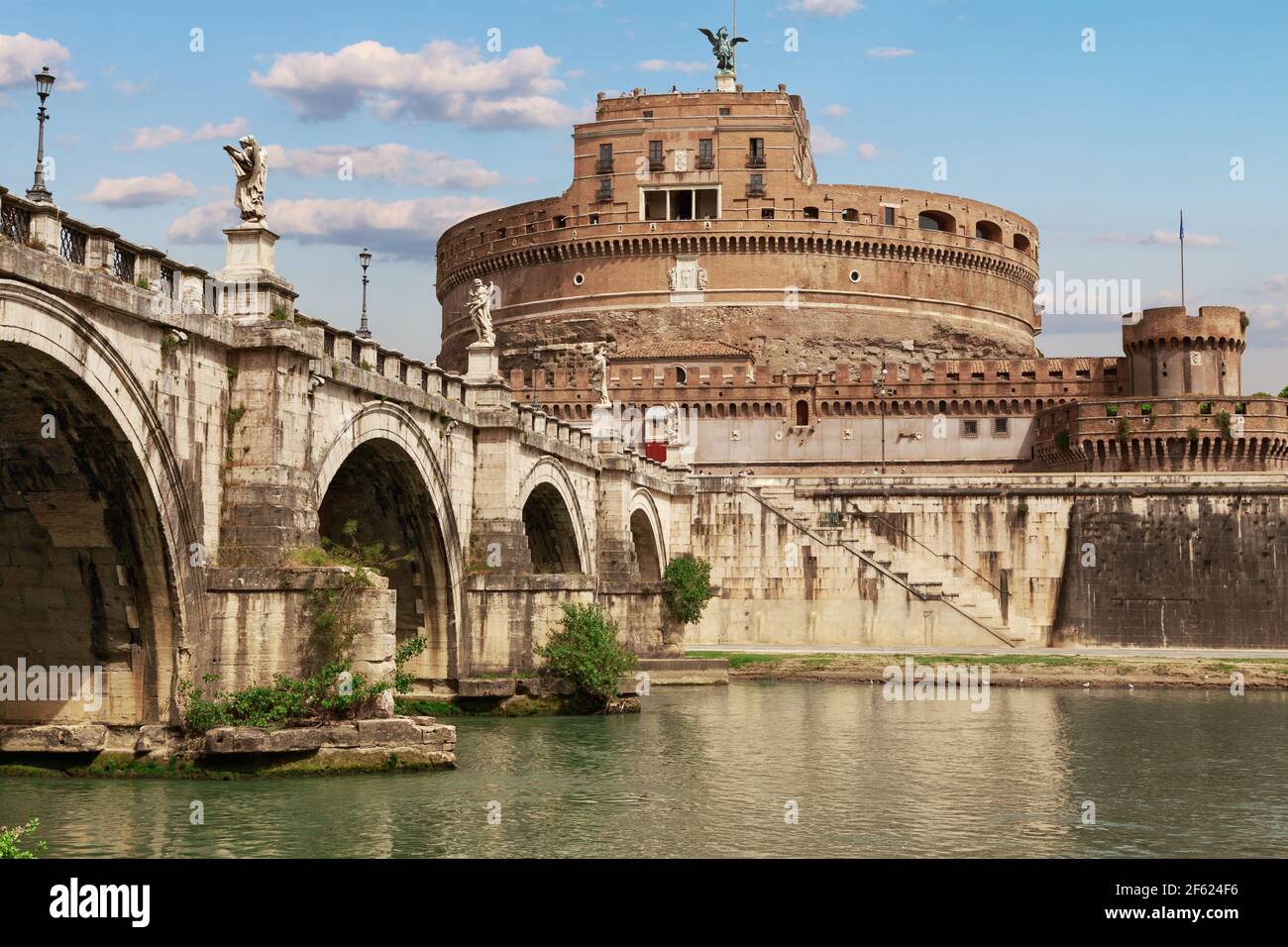 Italy. Rome. Castle of St. Angelo on the Tiber River Stock Photo - Alamy