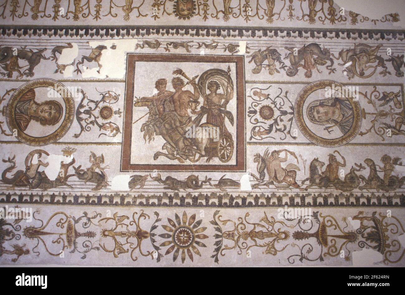 Roman mosaics , Bardo National Museum, Le Bardo, Tunis, Tunisia Stock ...