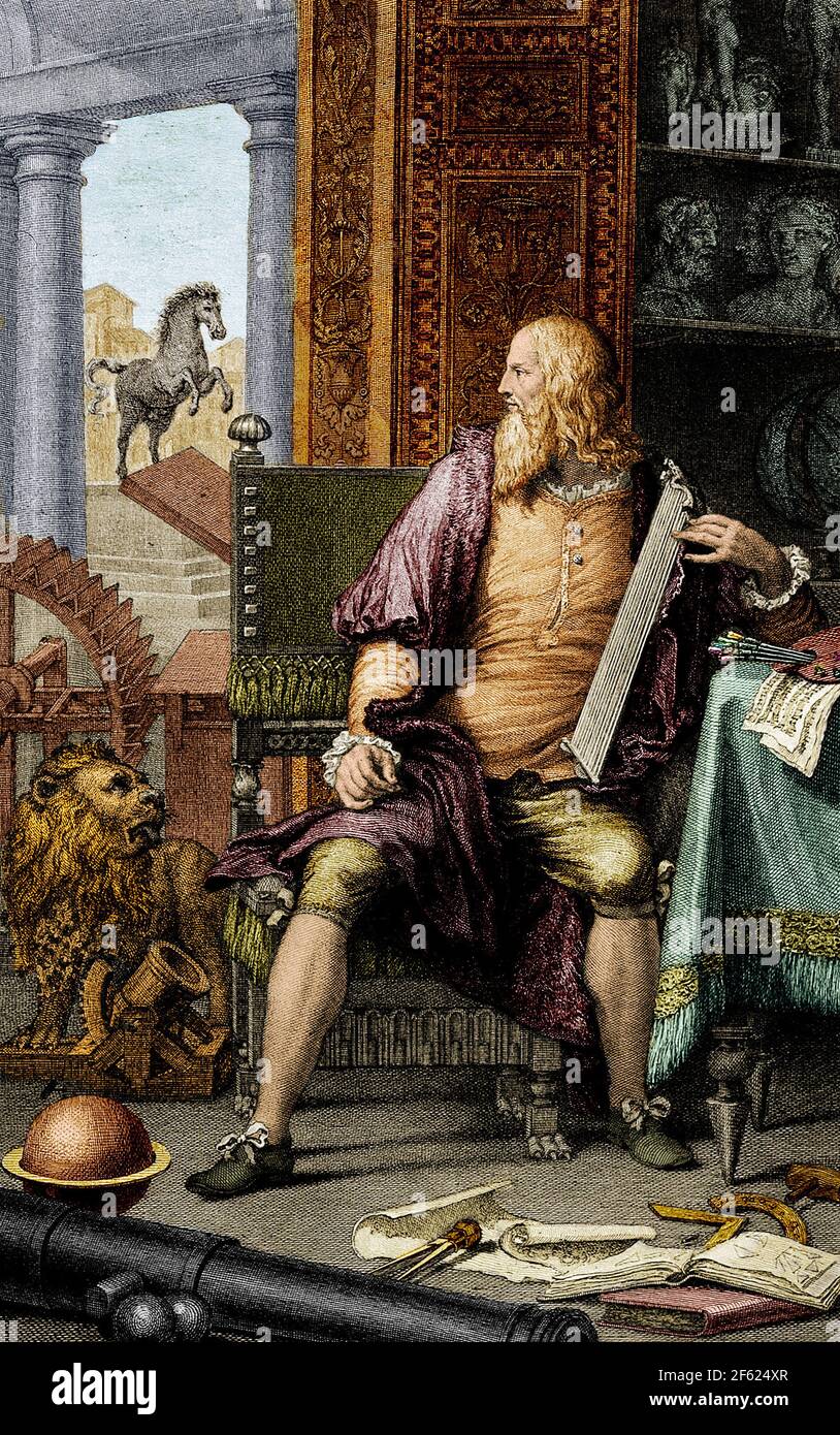Leonardo da Vinci, Italian Polymath Stock Photo - Alamy